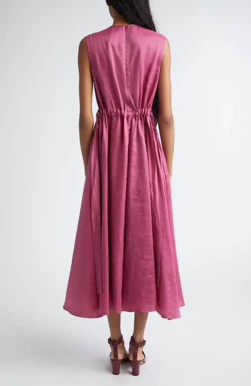 Max Mara Aquile Canvas Midi Dress