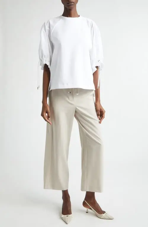 Max Mara Poplin And Jersey Top