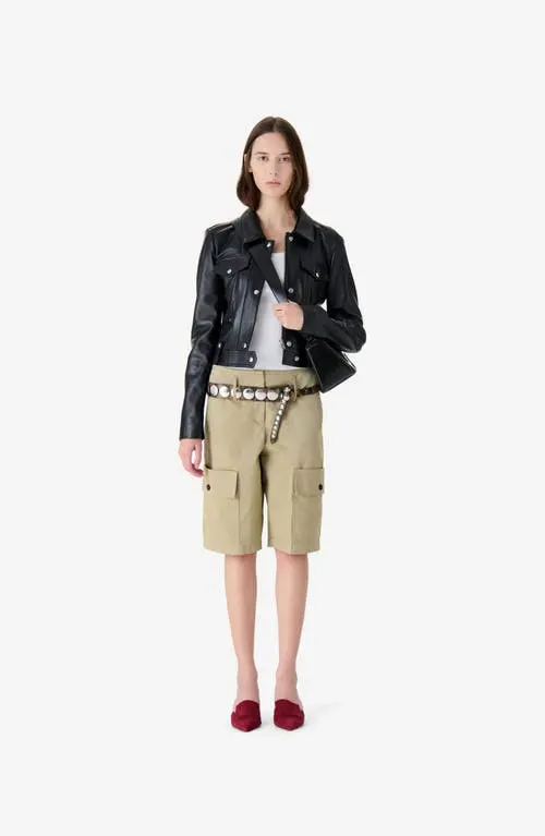 IRO PARIS Izyra Bermuda Cargo Shorts - Clay