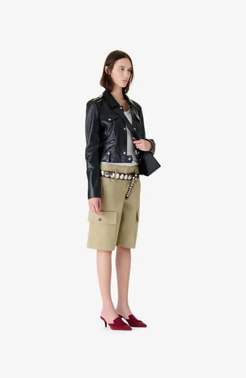 IRO PARIS Izyra Bermuda Cargo Shorts - Clay