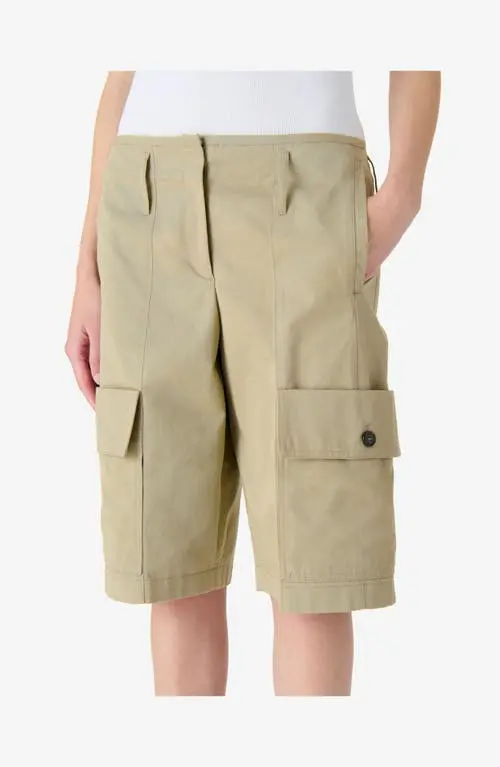 IRO PARIS Izyra Bermuda Cargo Shorts - Clay