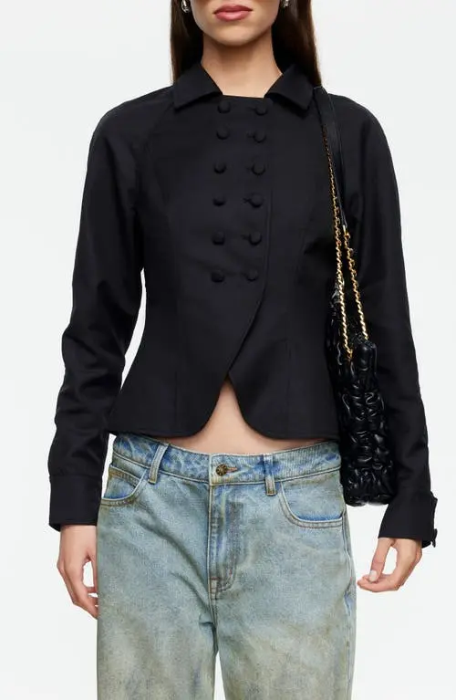 Lioness Form Double Breasted Jacket - Noir