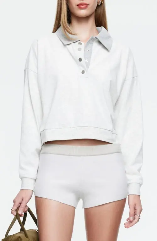 Lioness Cropped Half Snap Placket Sweater