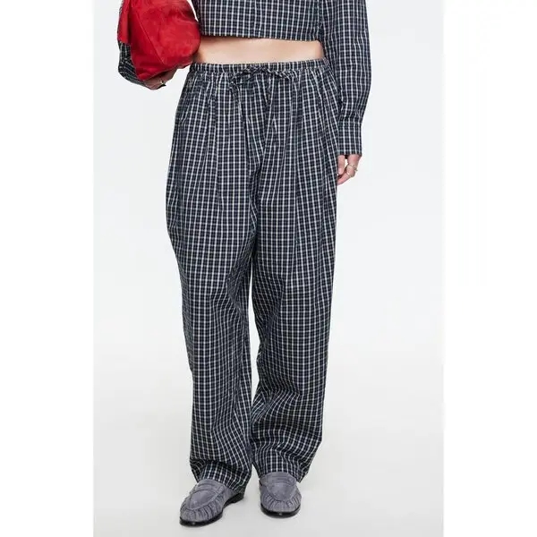 Lioness Plaid Drawstring Pants