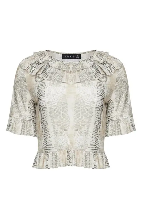 Lioness First Light Print Frill Collar Crop Top