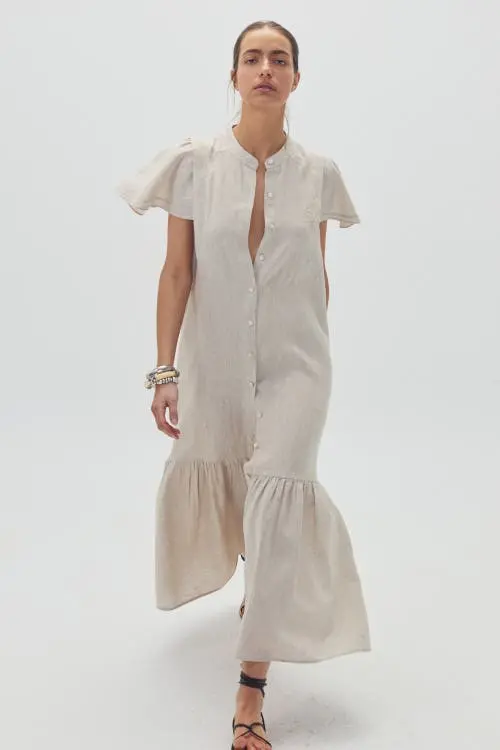Lanhtropy Willow Linen Dress - Natural