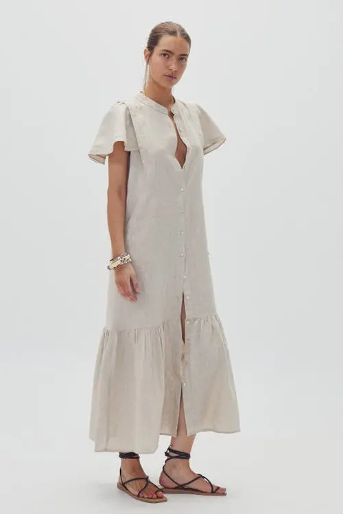 Lanhtropy Willow Linen Dress - Natural