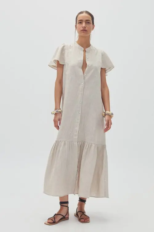 Lanhtropy Willow Linen Dress - Natural