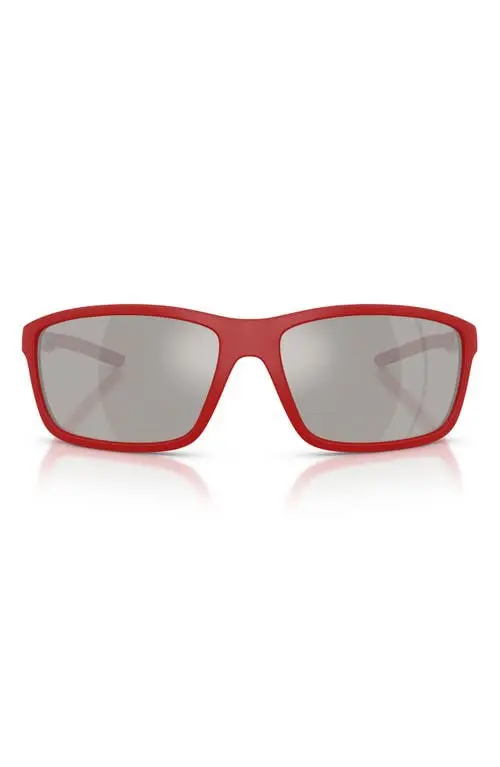 SCUDERIA FERRARI 65mm Oversize Pillow Sunglasses - Red Matte Ferrari/grey