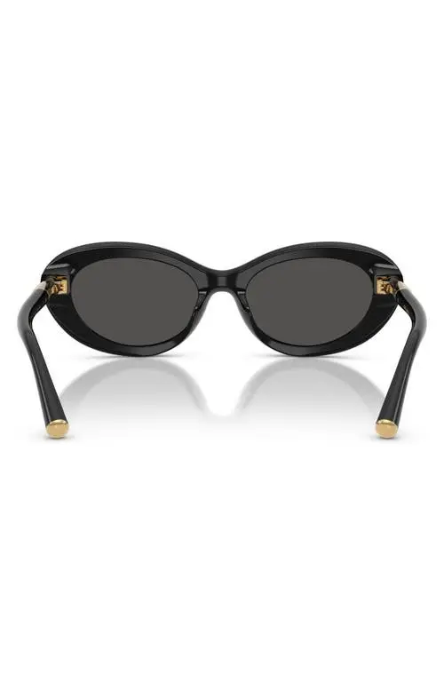 Dolce & Gabbana 54mm Oval Sunglasses - Black/dark Grey