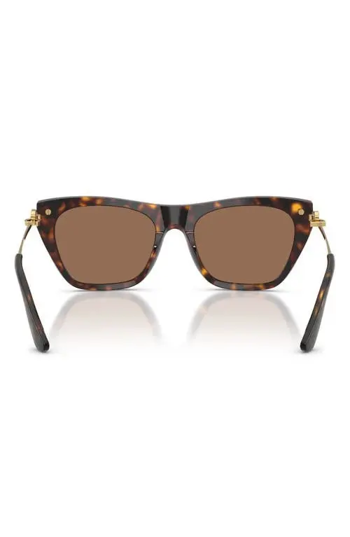 Dolce & Gabbana 55mm Square Sunglasses - Havana/dark Brown