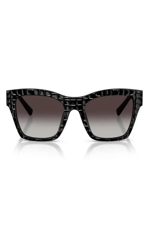Dolce & Gabbana 53mm Square Sunglasses - Black Texture Cocco/grey