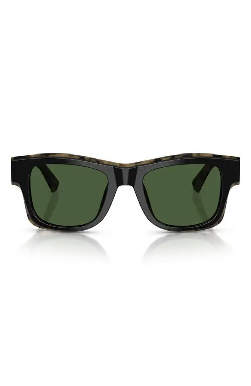 Dolce & Gabbana Square Sunglasses - Black On Yellow Havana/green