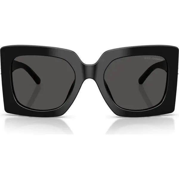 Dolce & Gabbana 54mm Square Sunglasses - Black/dark Grey
