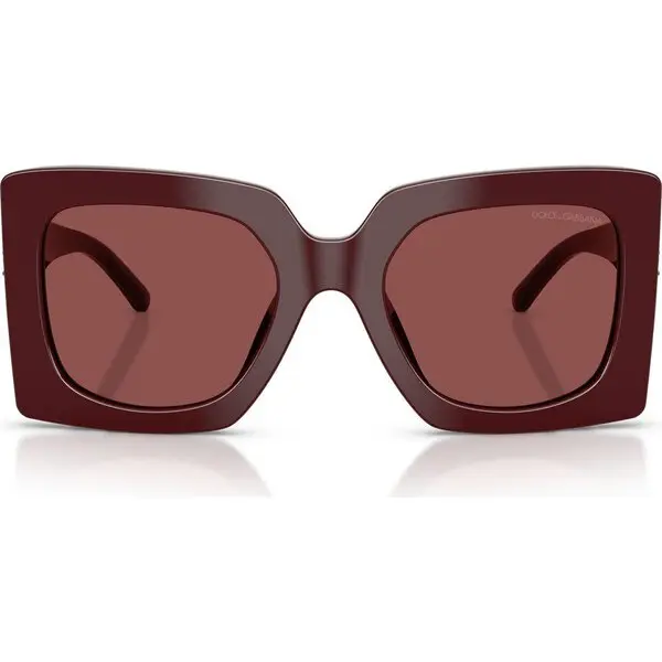 Dolce & Gabbana 54mm Square Sunglasses - Bordeaux/dark Violet