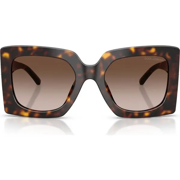 Dolce & Gabbana 54mm Square Sunglasses - Havana/gradient Brown