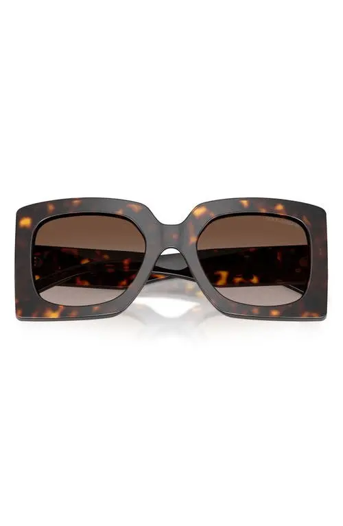 Dolce & Gabbana 54mm Square Sunglasses - Havana/gradient Brown