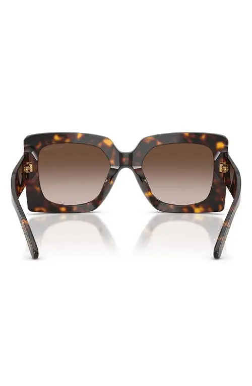 Dolce & Gabbana 54mm Square Sunglasses - Havana/gradient Brown