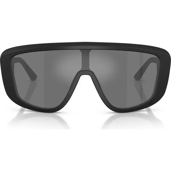 Dolce & Gabbana 128mm Rectangular Shield Sunglasses - Matte Black/grey Black
