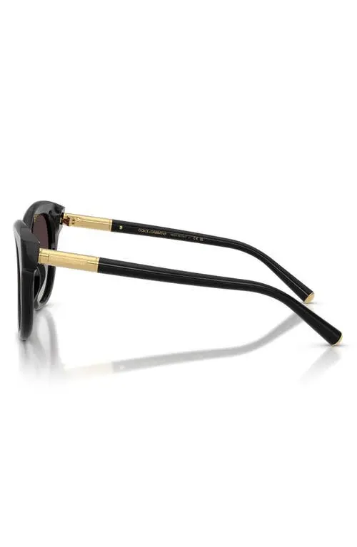 Dolce & Gabbana 52mm Phantos Sunglasses - Black/grey Gradient