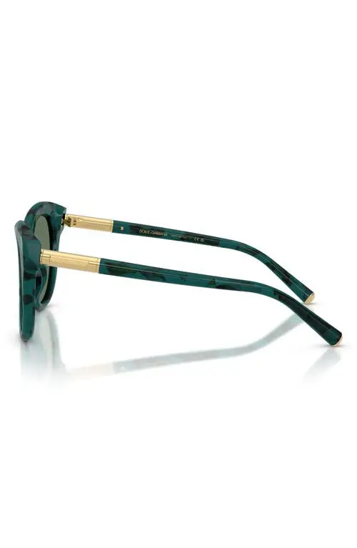 Dolce & Gabbana 52mm Phantos Sunglasses - Pearl Havana/dark Green