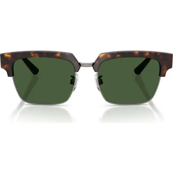 Dolce & Gabbana 54mm Square Sunglasses - Havana/dark Green