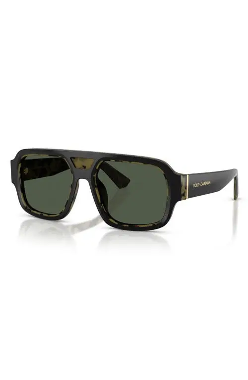 Dolce & Gabbana 55mm Polarized Square Sunglasses