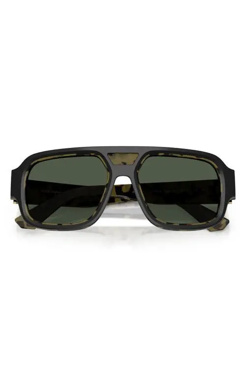 Dolce & Gabbana 55mm Polarized Square Sunglasses