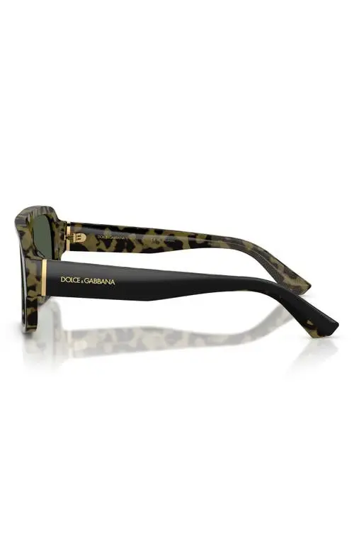 Dolce & Gabbana 55mm Polarized Square Sunglasses