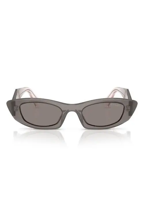 Prada 50mm Oval Sunglasses - Grey/dark Grey