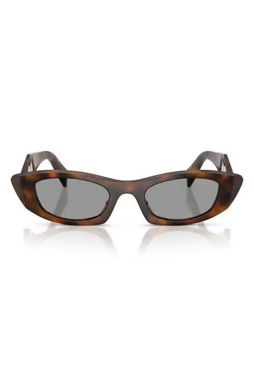 Prada 50mm Oval Sunglasses - Juniper Tortoise/grey