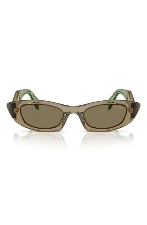 Prada 50mm Oval Sunglasses - Terra/light Brown