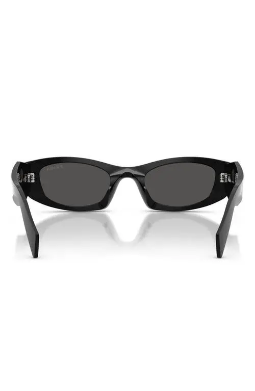 Prada 52mm Oval Sunglasses - Black/dark Grey