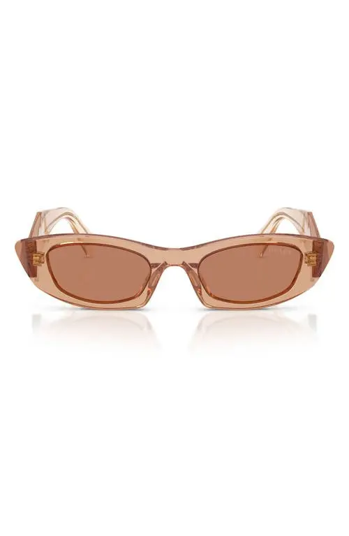 Prada 52mm Oval Sunglasses - Chocolate/brown