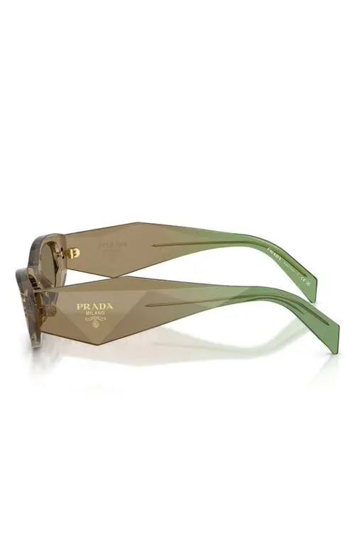 Prada 52mm Oval Sunglasses - Terra/light Brown