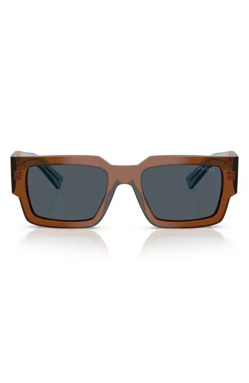 Prada 54mm Rectangular Sunglasses - Chocolate/dark Grey