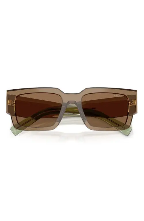 Prada 54mm Rectangular Sunglasses - Terra/light Brown