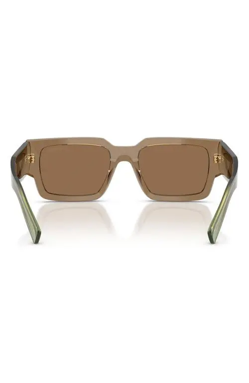 Prada 54mm Rectangular Sunglasses - Terra/light Brown