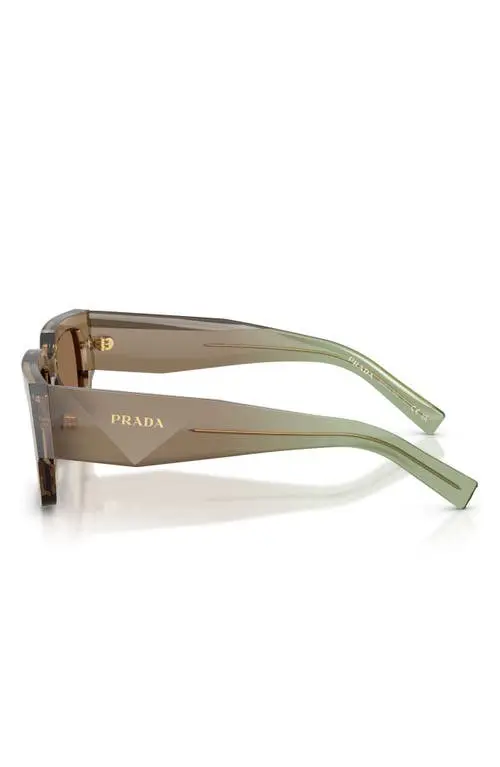 Prada 54mm Rectangular Sunglasses - Terra/light Brown