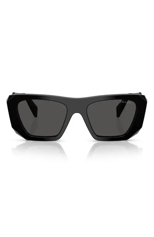 Prada 53mm Square Sunglasses - Black/dark Grey