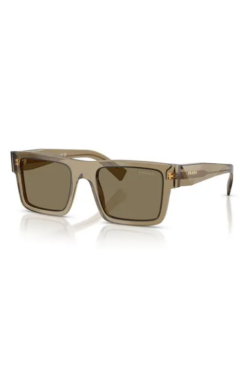 Prada 52mm Rectangular Sunglasses - Terra/terra Bio