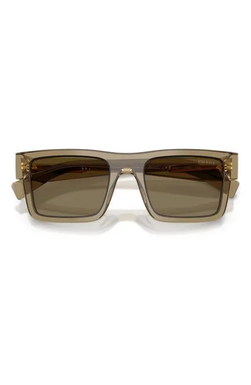 Prada 52mm Rectangular Sunglasses - Terra/terra Bio