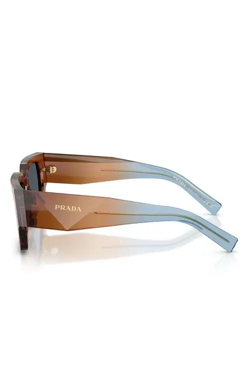 Prada 55mm Rectangular Sunglasses - Chocolate/dark Grey