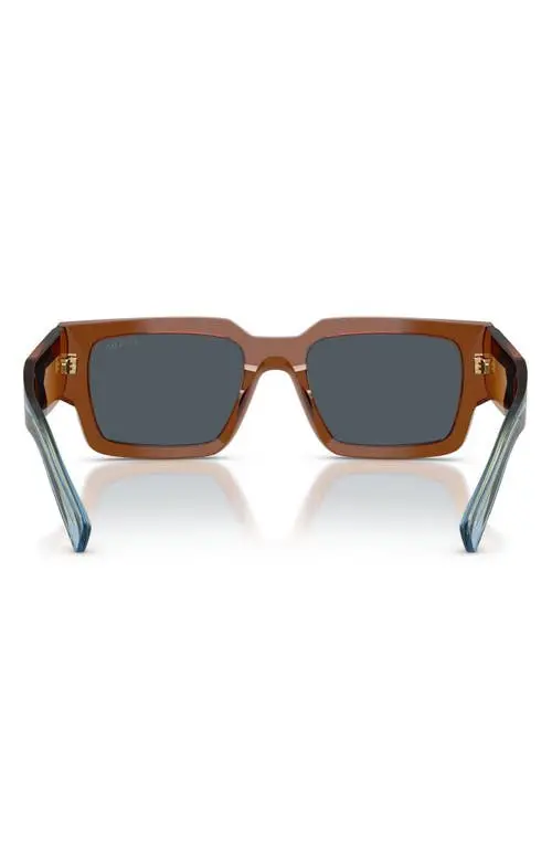 Prada 55mm Rectangular Sunglasses - Chocolate/dark Grey
