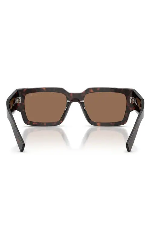Prada 55mm Rectangular Sunglasses - Root Tortoise/dark Brown