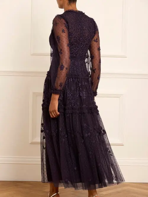 NEEDLE & THREAD Autumn Lace Ankle Gown
