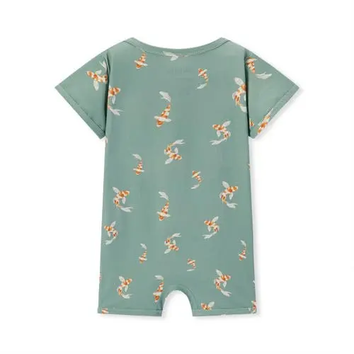 MILKBARN Cotton Stretch Shortall - Swimming Koi