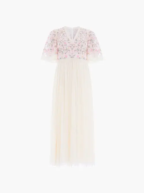 NEEDLE & THREAD Rosie Lace Bodice V-neck Ballerina Gown