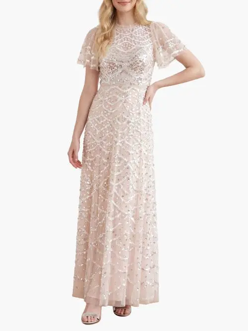 NEEDLE & THREAD Deco Dot Gloss Ankle Gown