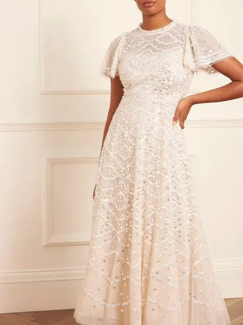 NEEDLE & THREAD Deco Dot Gloss Ankle Gown